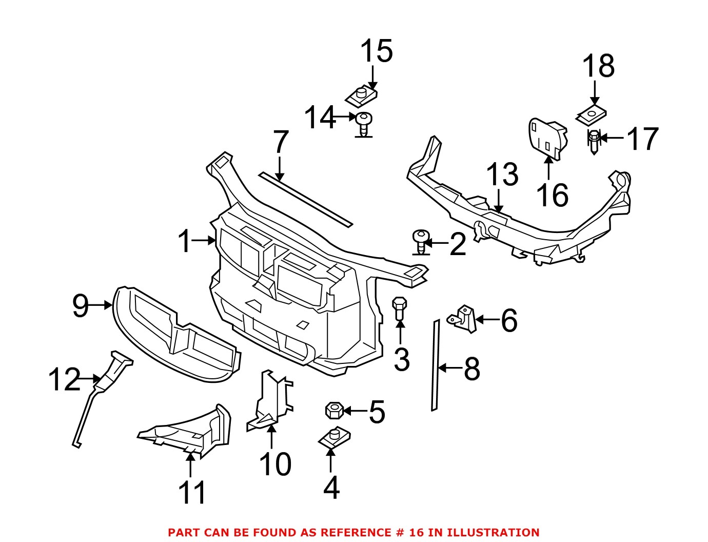 For BMW Genuine Radiator Support Bracket Right 51647136828 | eBay