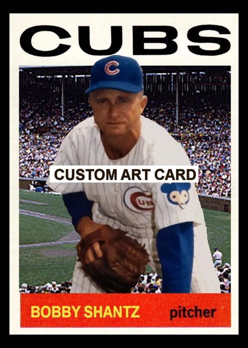Bobby Shantz Chicago Cubs 2024 / 1964 Custom Made Baseball Art Card | eBay