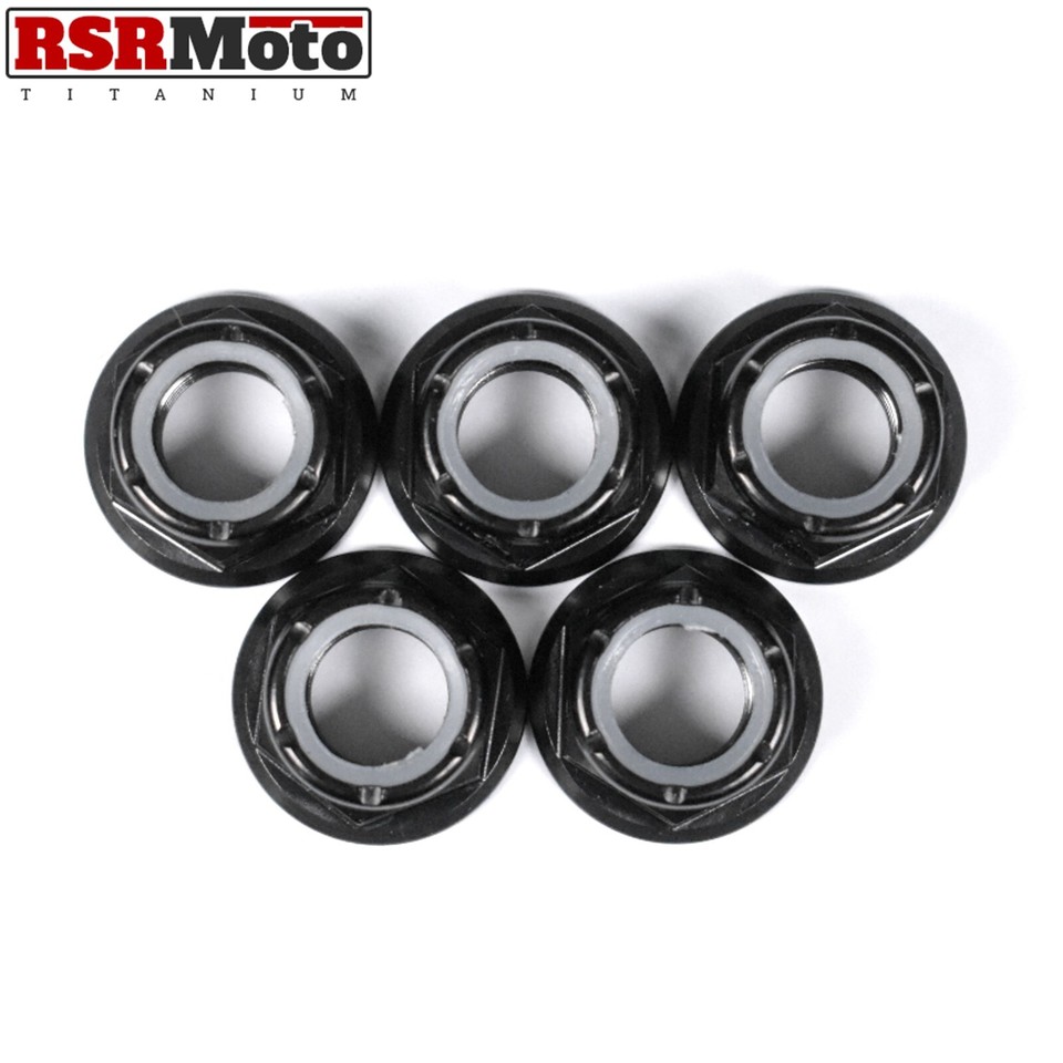Yamaha R1 R1M Titanium Nyloc Self Locking Rear Sprocket Nuts, 2015-2022 ...