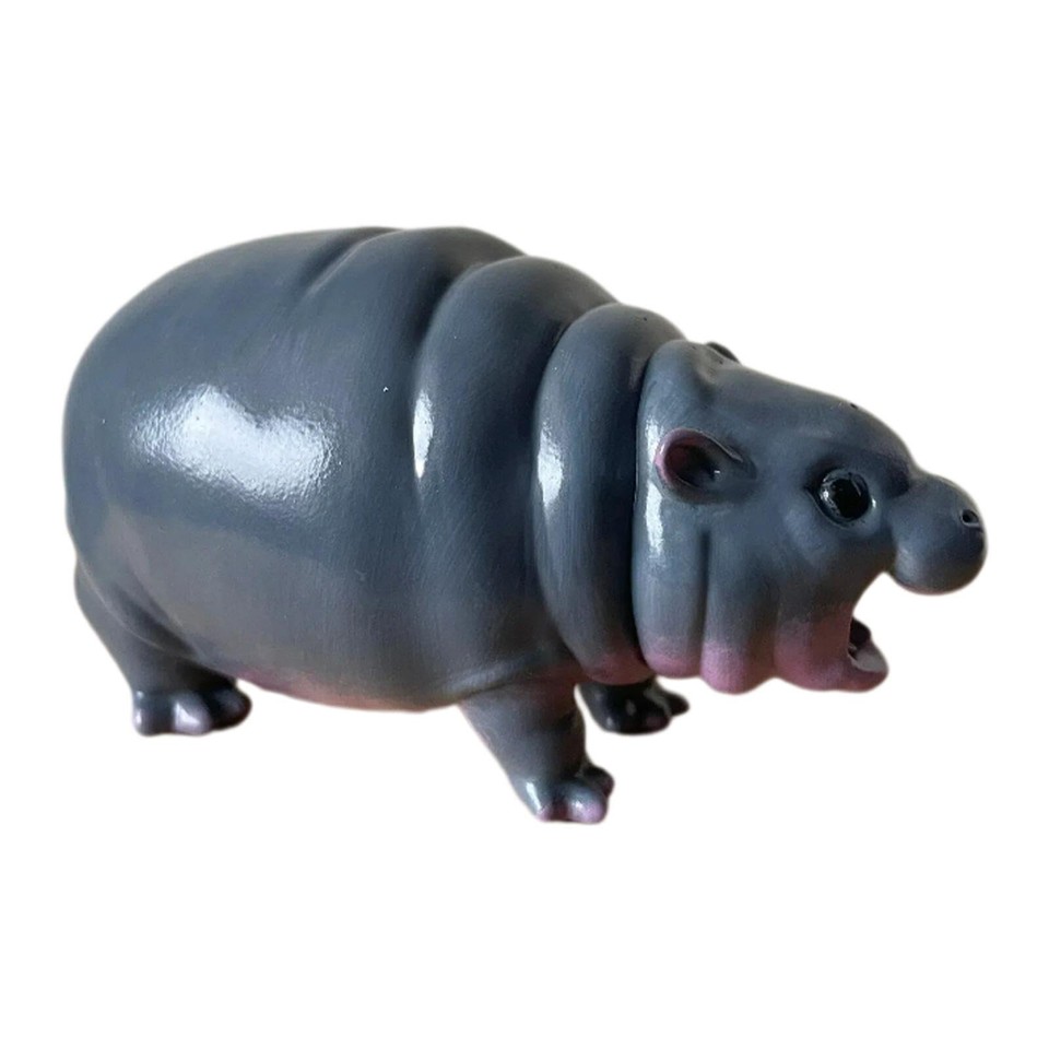 Moo Deng Toys | Moo Deng Hippo,Bouncy Pork Pygmy Hippo Statue Resin ...