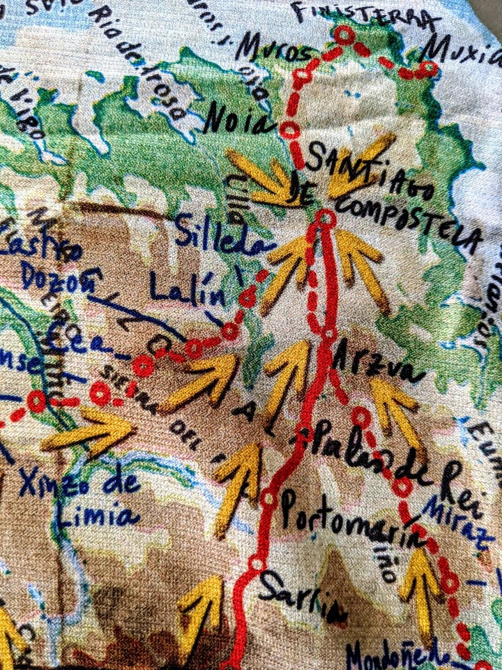 Original Buff Camino de Santiago / Camino map / Geographical / Pilgrim ...