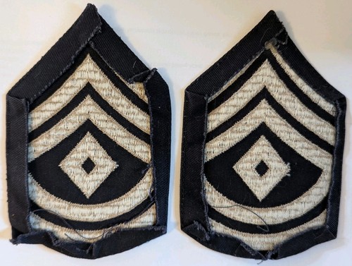 WW2 US Army Sergeant Chevron Pair - 3 Up 2 Down w/ Diamond L5 | eBay