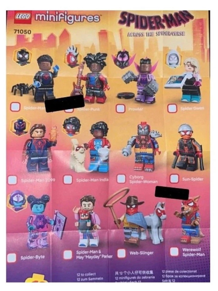 LEGO 71050 Minifigures Spiderman Across the Spider Verse , Full set of ...
