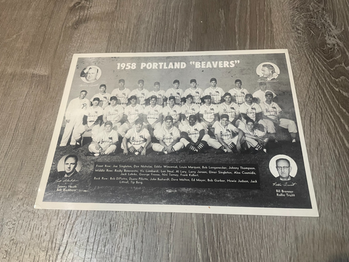 1958 ORIGINAL Portland Beavers Baseball Team Photo Pacific Coast League ...
