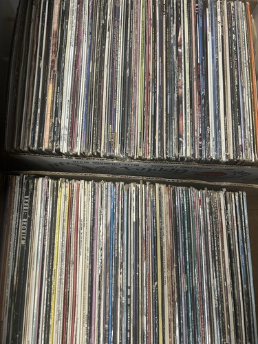 Lot of 50 random 12" 33 RPM vinyl LP records W / Sleeves For Listening ...
