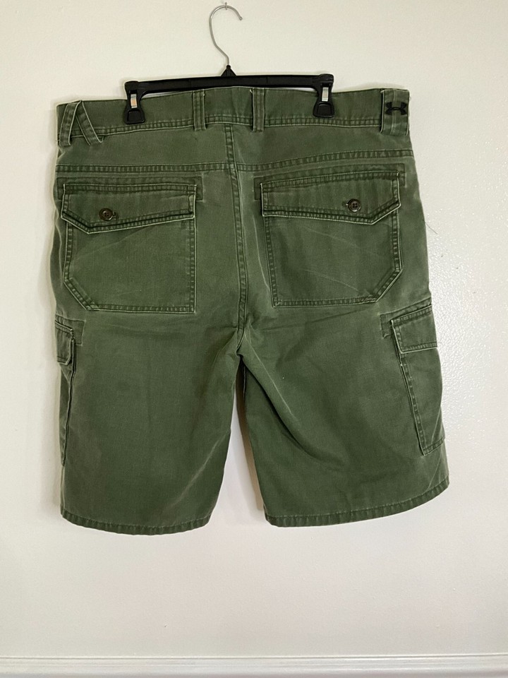 Under Armour Cargo Shorts Dark Green Gorpcore Skater Hiking Workwear ...