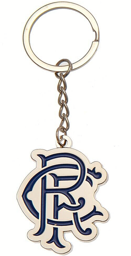 RANGERS FC METAL BLUE SCROLL CREST KEYRING CAR KEYCHAIN KEY RING RFC ...