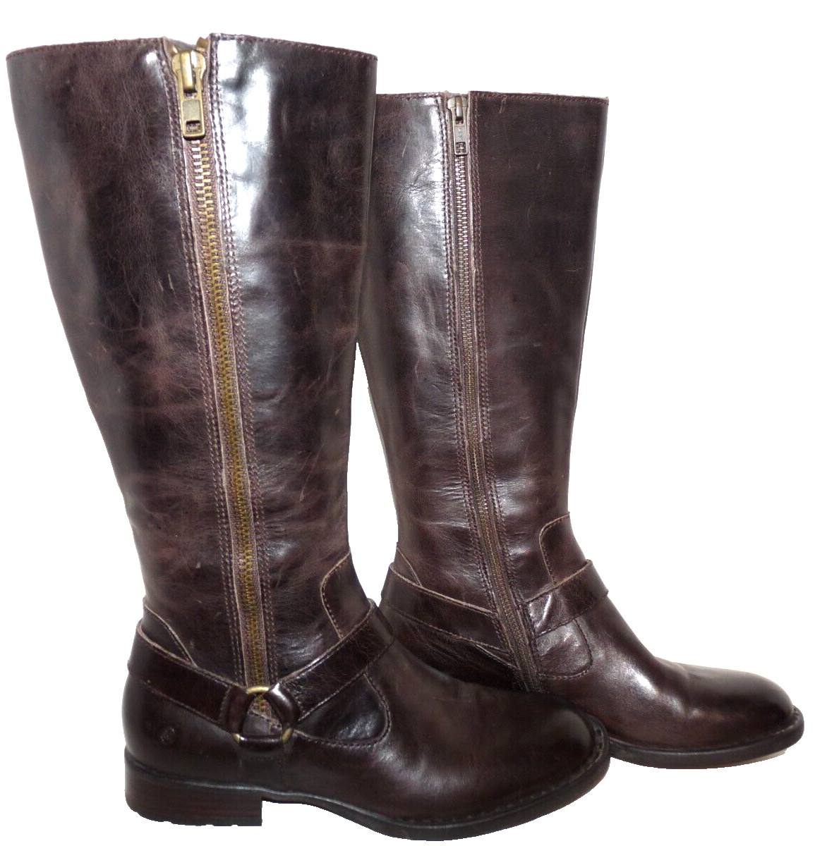 $240 BORN Delall HARNESS Riding MOTO BIKER TALL Boot … - Gem