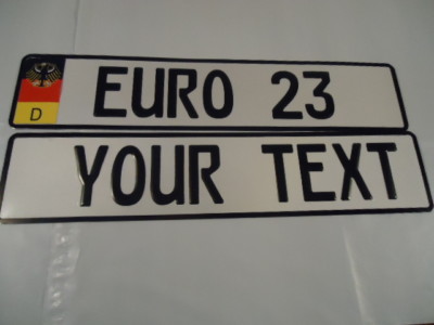 Euro German Style Embossed Aluminum Lic Plate GERMAN DECAL FLAG-9 total ...