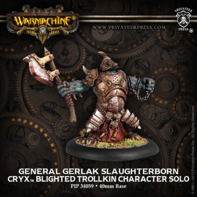 Warmachine CRYX General Slaughterborn Character Solo PIP 34059 NEW | eBay