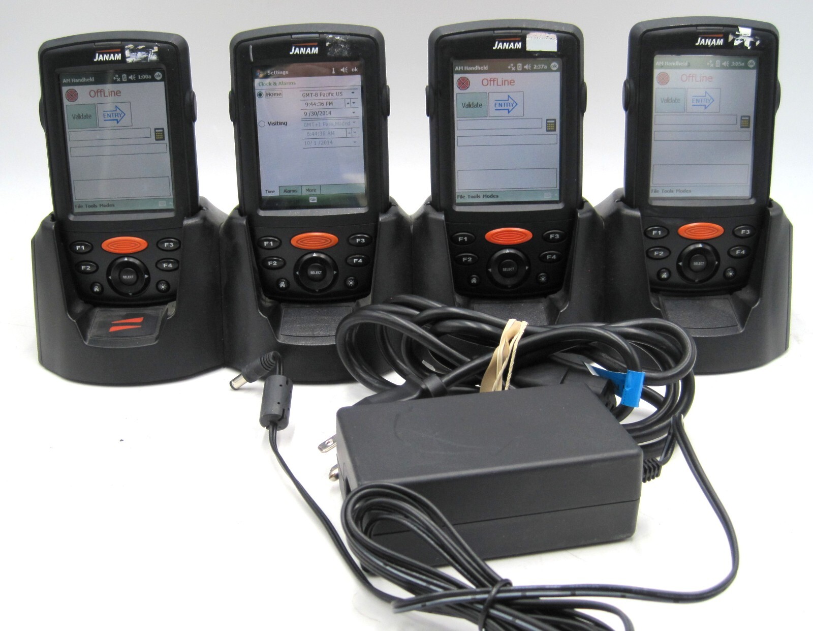 Set of 4 - Janam XM66 XM66W Windows 6.1 Mobile Handheld Scanner+CRD-P4 ...