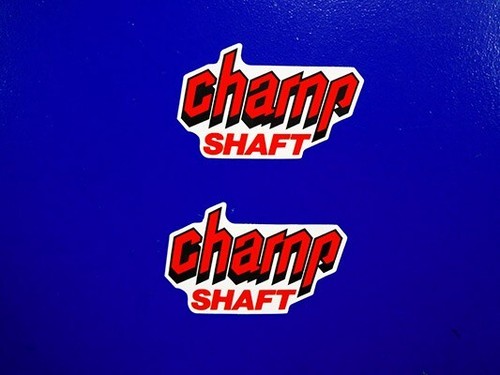 88' - 91' Yamaha RED Champ Shaft decals Moto-4 stickers 2pc YFM100 Quad ...