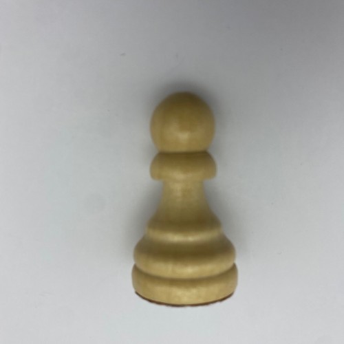 Wood Chess Replacement Piece Off White Pawn 1.5” Brown Felt Bottom ...
