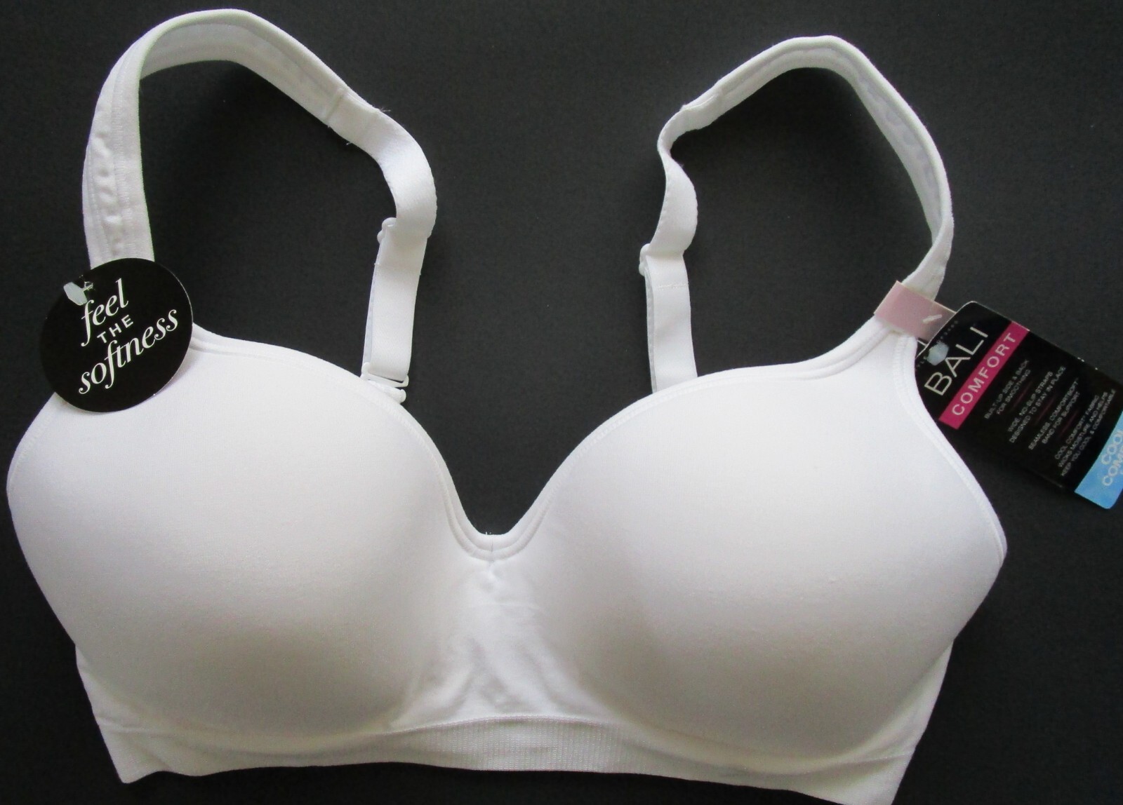 Bali 3463 Comfort Revolution Wirefree Bra 34 D White 34d for sale ...