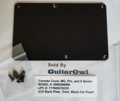 Jackson Charvel Guitar Back Plate Tremolo Cover Plastic Black Screws ...