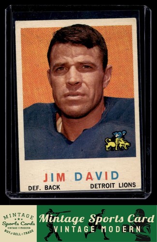 1959 Topps - Jim David - #143 Detroit Lions | eBay