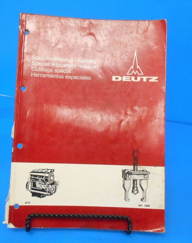 GENUINE DEUTZ ENGINES SPECIAL TOOLS & EQUIPMENT CATALOG MANUAL 1977 | eBay