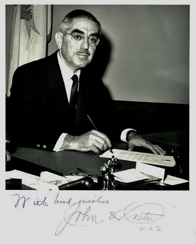 Rhode Island Senator JOHN O. PASTORE Signed Photo & Letter | eBay