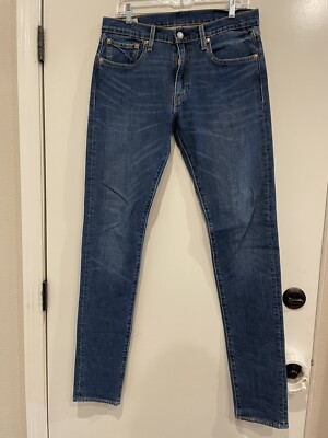 EUC Levis Lo Ball Blue Denim Jeans Slim Stretch Water Less Mens Size ...