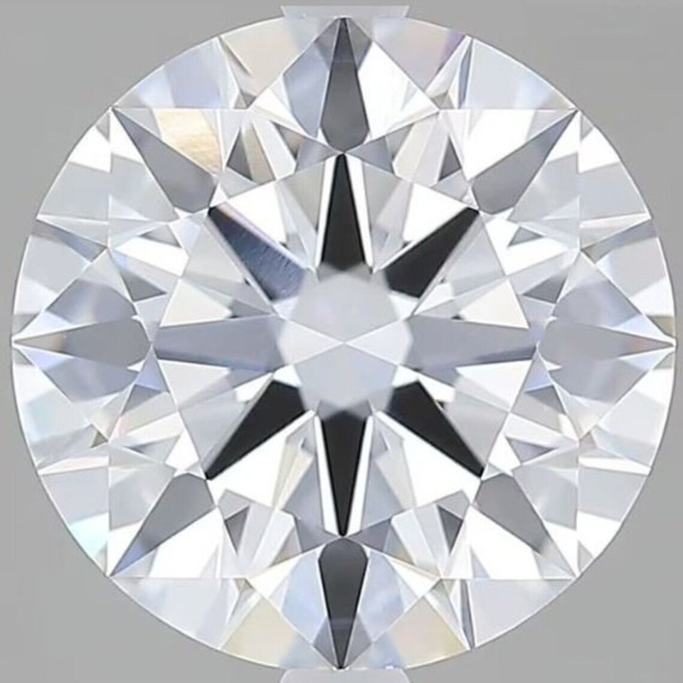 Lab-Grown 2.30Ct CVD Diamond 8.50mm Round D, Clarity FL ,Certified ...