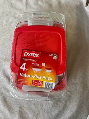 PYREX EASY GRAB BAKE & STORE Value Pack 4 Piece GLASS BAKING DISHES | eBay