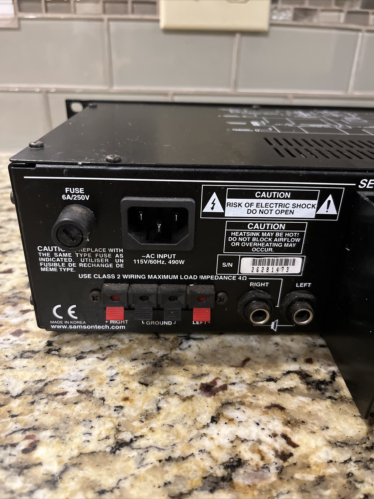 A470 Samson Servo-260 Studio Amplifier 130 Watt Stereo for sale online ...