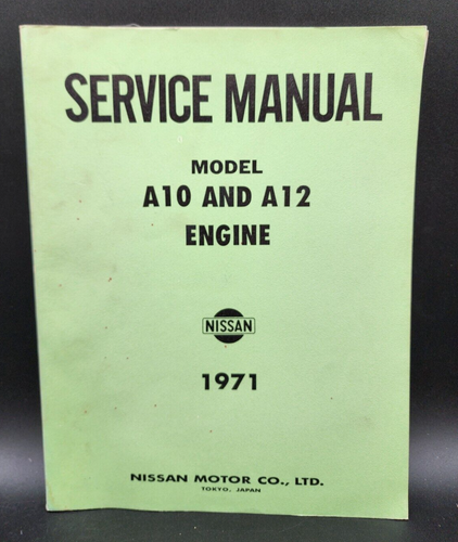 Datsun A10 A12 Engine Service Manual Nissan Motor Co LTD Maintenance ...