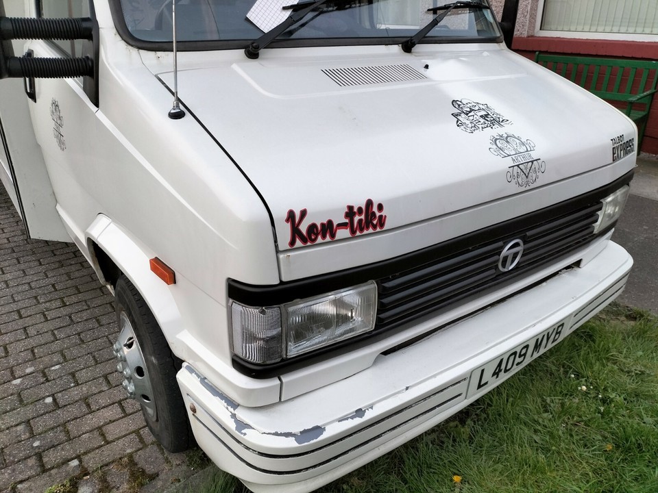 Talbot Express Swift Kon-Tiki Decal, Bonnet Decal Dark Red / Black 26 x ...