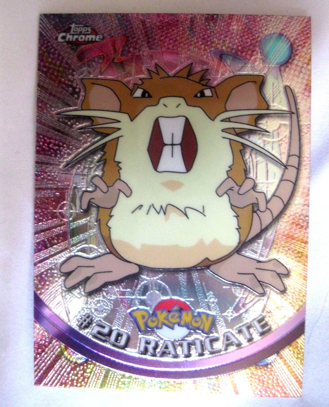 Raticate 2000 Topps Chrome Pokemon Raticate Chrome Card#20!Pokemon ...