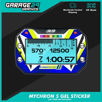 Compkart style Mychron 5 Gel Kart Lap Timer Sticker | eBay UK