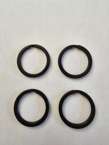 4x Black Split Key Rings 25mm Stainless Steel – Heavy Duty for Keys ...