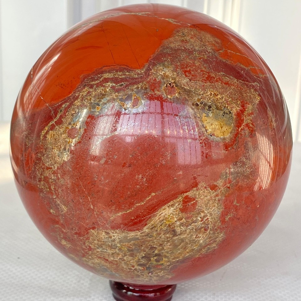 Natural Red jasper Sphere Quartz Crystal reiki Ball Healing 3420G | eBay