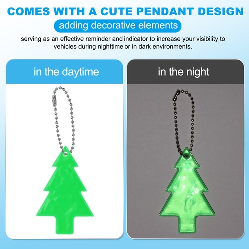 Reflective Keychain Tags, 6 Pcs PVC Reflector Key Ring, Green | eBay