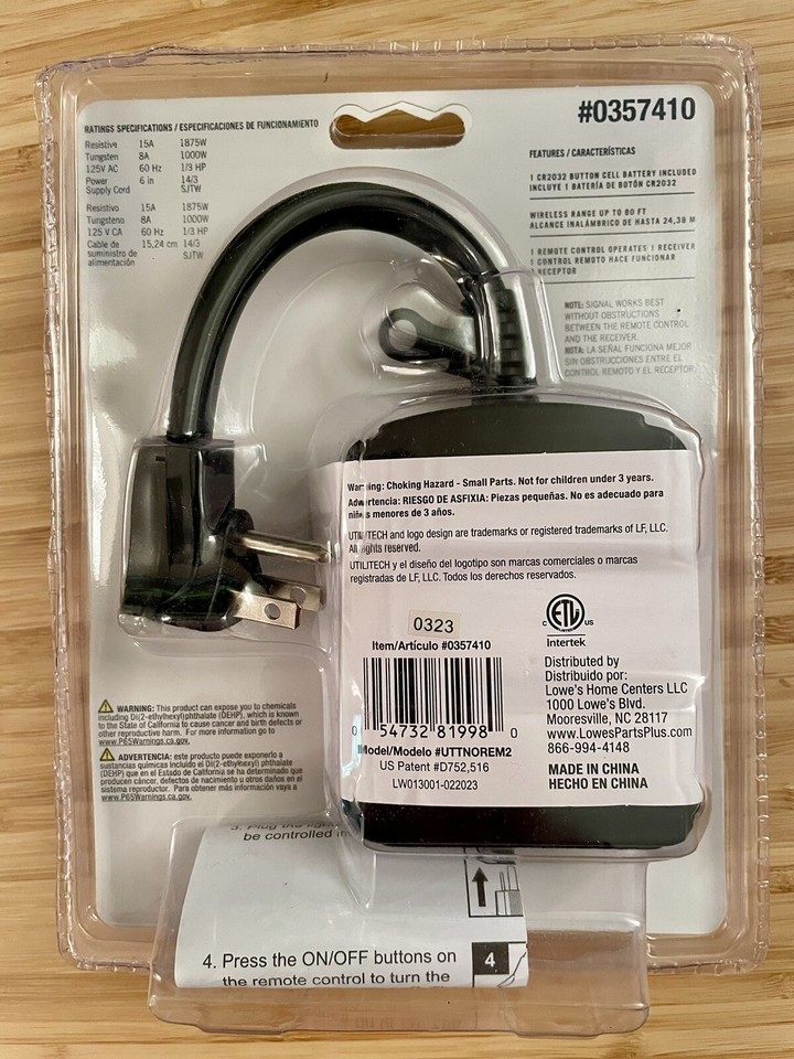 Outdoor Wireless Remote Control Outlet Lighting & Decor UTILITECH ...