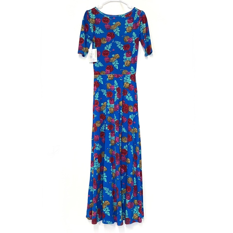 LuLaRoe Women's Size S Floral Ana Maxi Dress NWT Green/Red/Blue | eBay