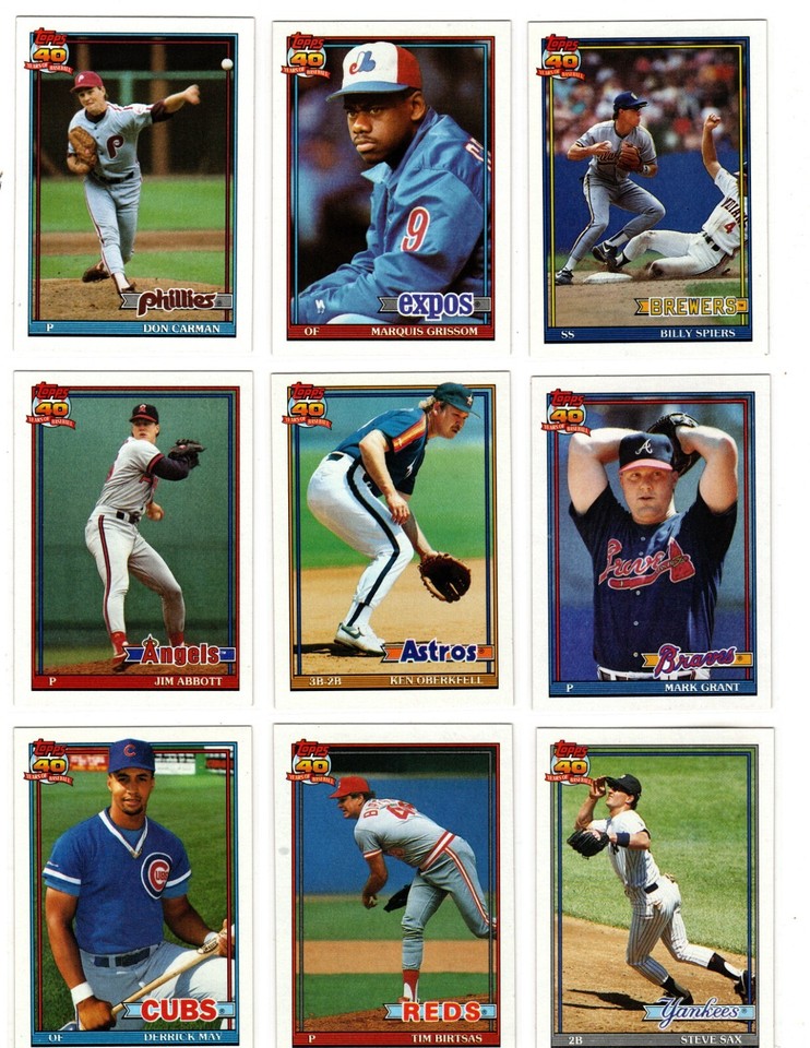 1991 Topps Baseball Trading Cards You Pick / Choose From List #s 201 ...
