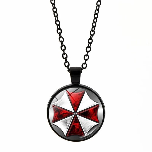 Resident Evil Umbrella Corporation Necklace Pendant Black Color Chain ...