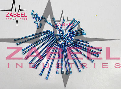 Locking (Safety Lock) Titanium Blue 2.0mm Ø Hex Head Screws Self ...