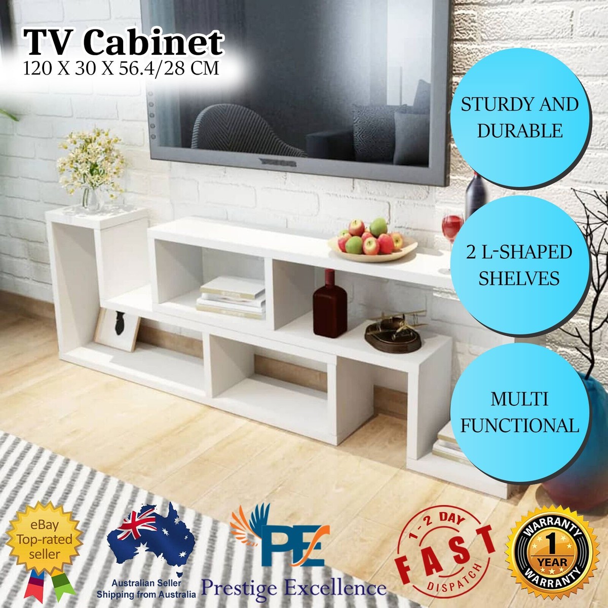 L Shaped Entertainment Unit SESSLIFE Double L Shaped TV Stand,