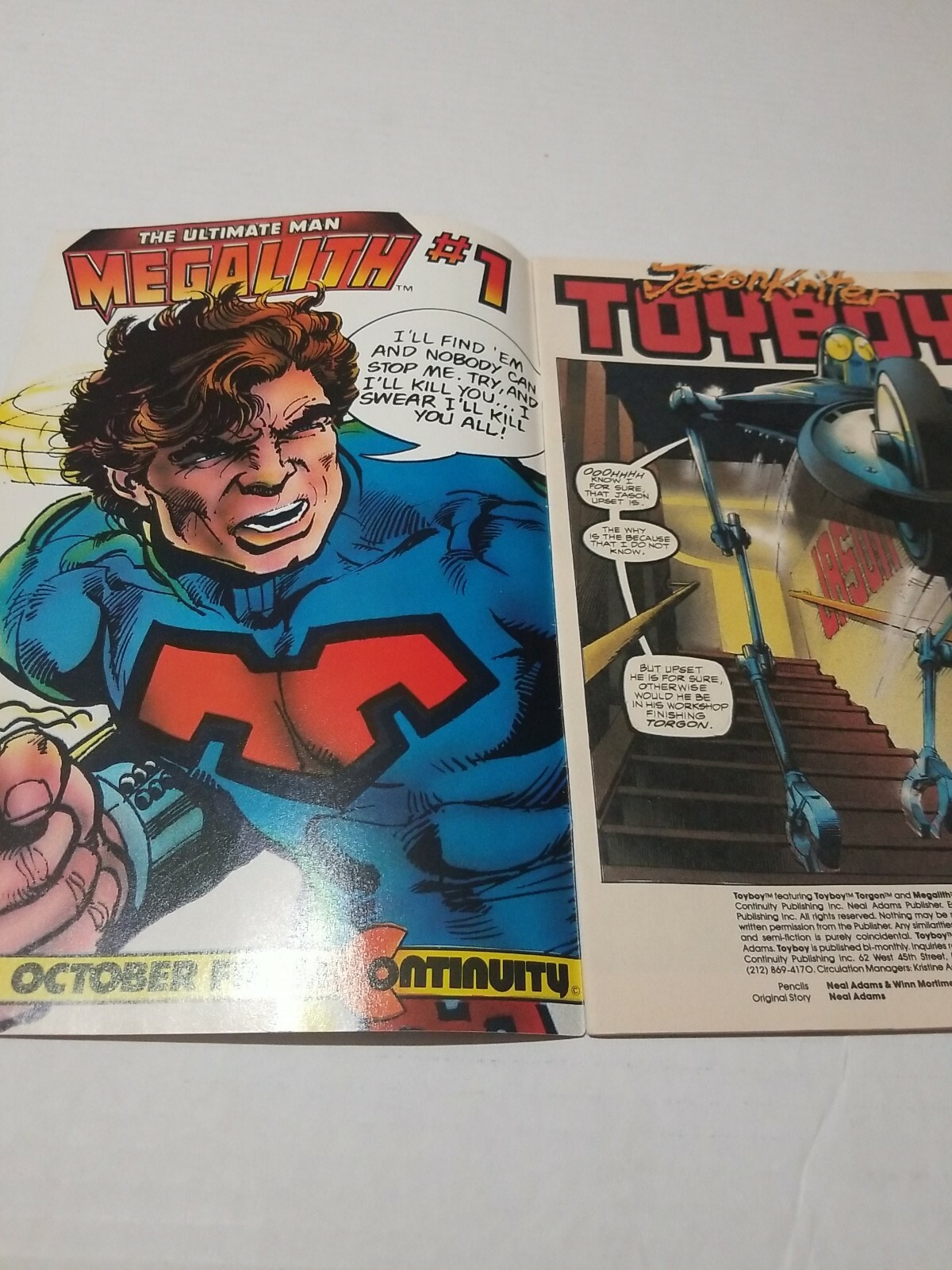 Toyboy #1 (Oct 1986 Continuity) [Megalith] Neal Adams, James Winslow ...