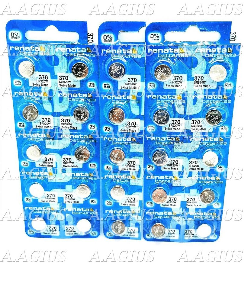 Renata Watch Battery 370 (SR920W)- Swiss - x1 x2 x3 x5 x10 x25 x50 ...