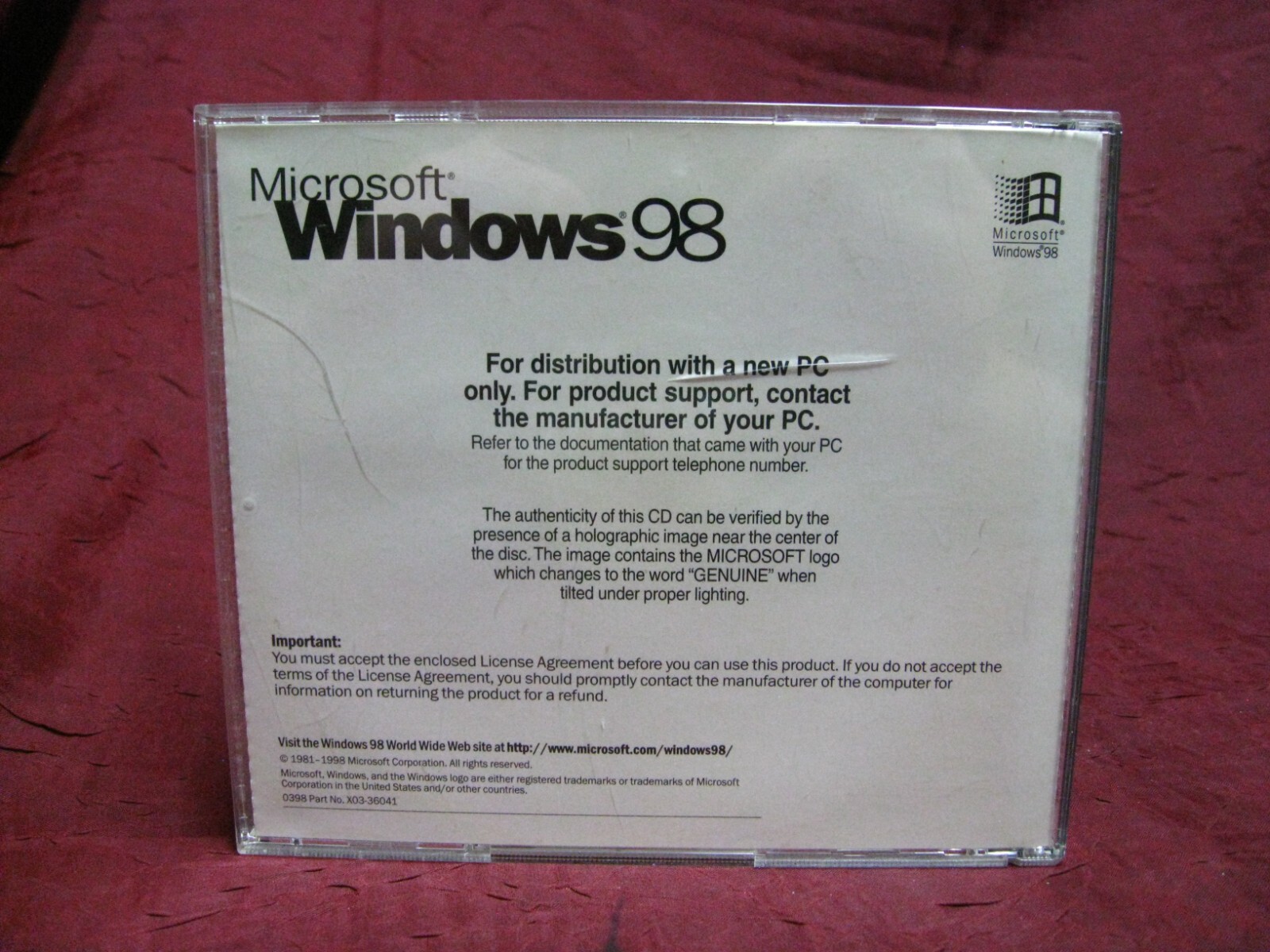 Microsoft Windows 98 Disc only | eBay