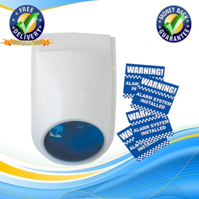 Modern Fake DIY Dummy Siren Strobe Alarm Security Warning Stickers DIY ...