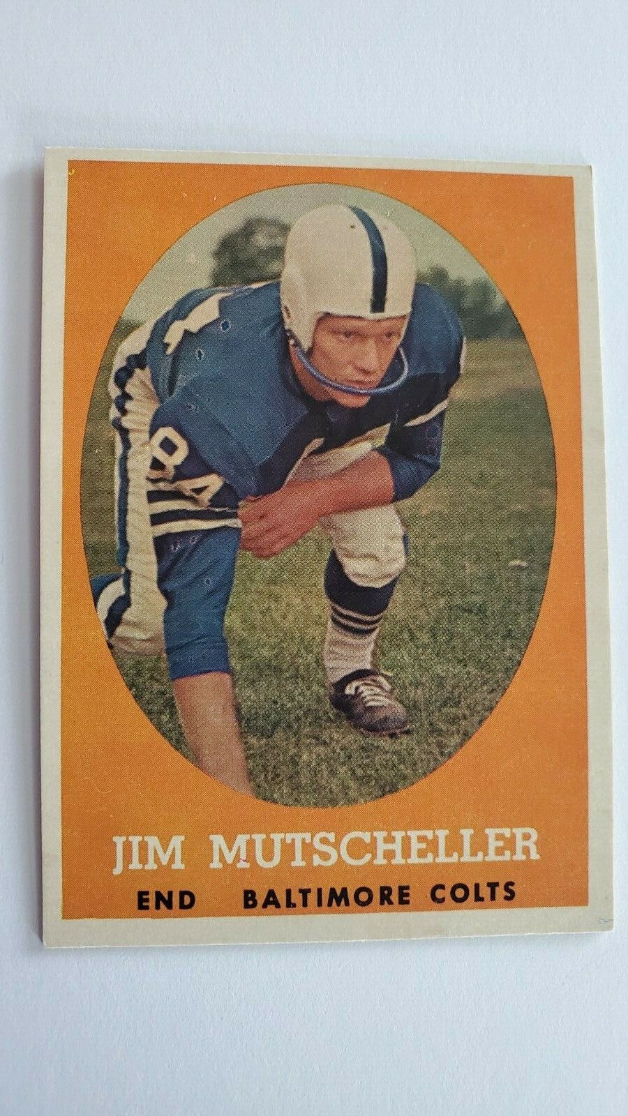 FOOTBALL CARD 1958 NFL JIM MUTSCHELLER #14 BALTIMORE COLTS TOPPS TCG ...