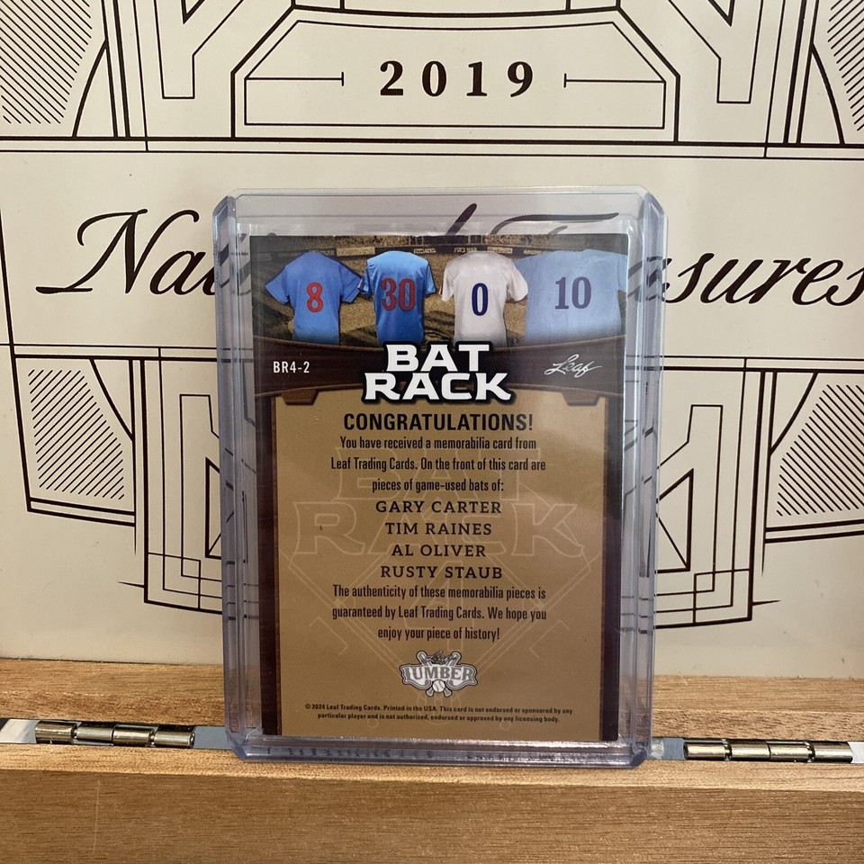 2024 Leaf Lumber Carter Raines Oliver Staub Bat Rack Purple Quad Bat ...