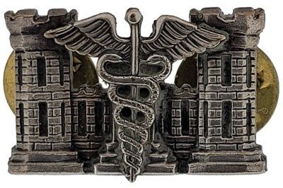 Medical Engineer Collar Brass Insignia Badge Pin US Army Sapper Medic ...