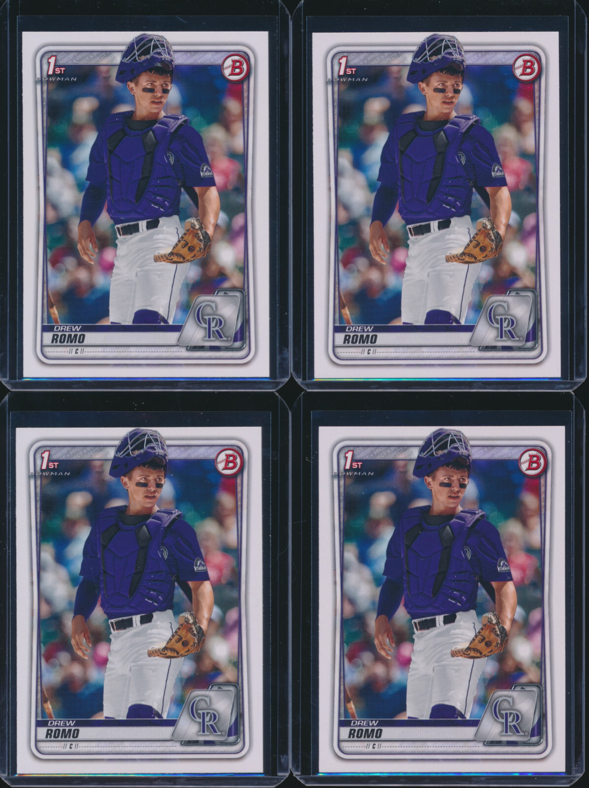 Lot of (4) DREW ROMO 1st 2020 Bowman Draft Paper ROCKIES Rookie RC | eBay
