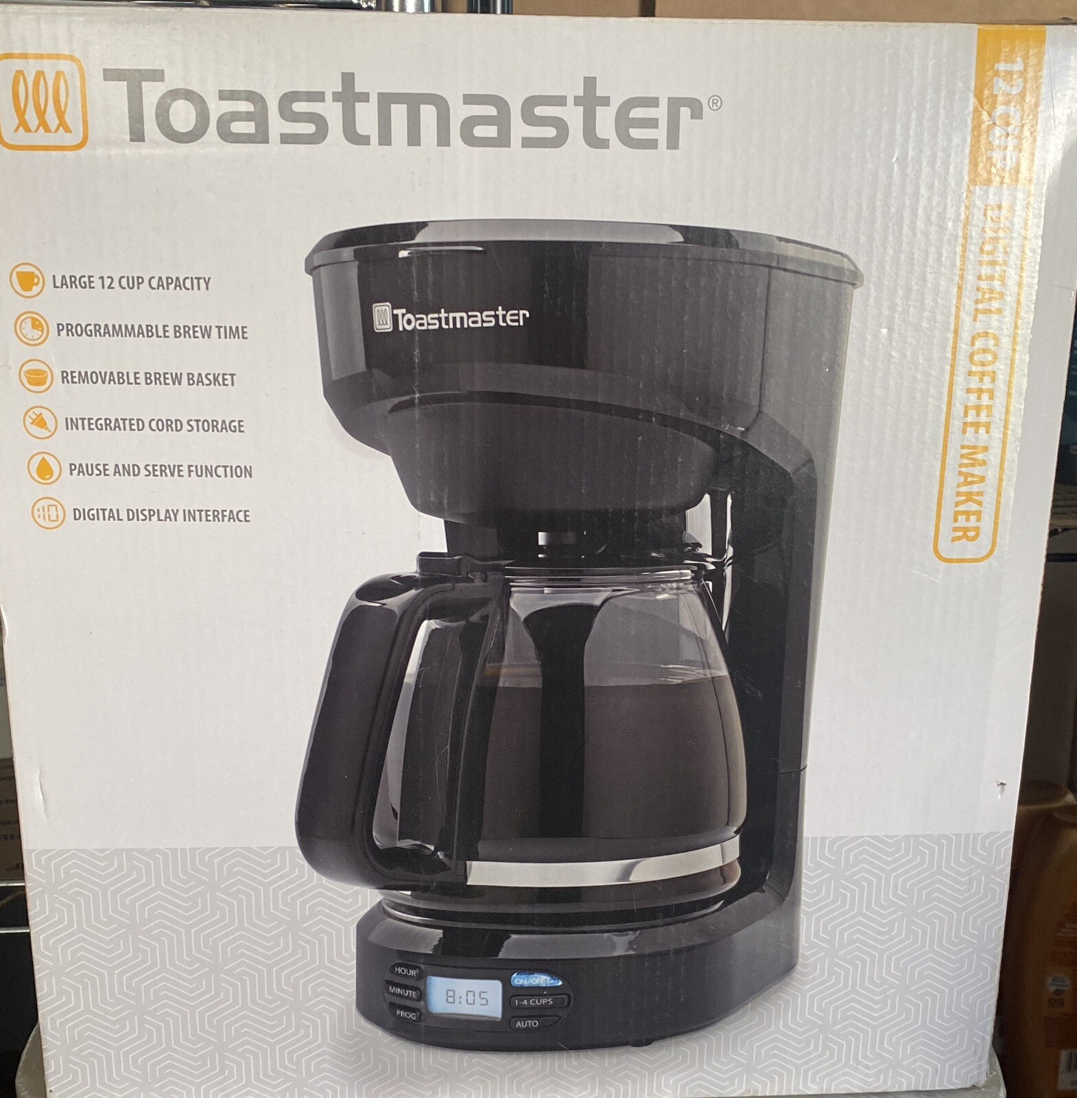 Toastmaster+Tm-121cm+12+Cup+Digital+Coffeemaker+Black+%28new%29+Machine ...