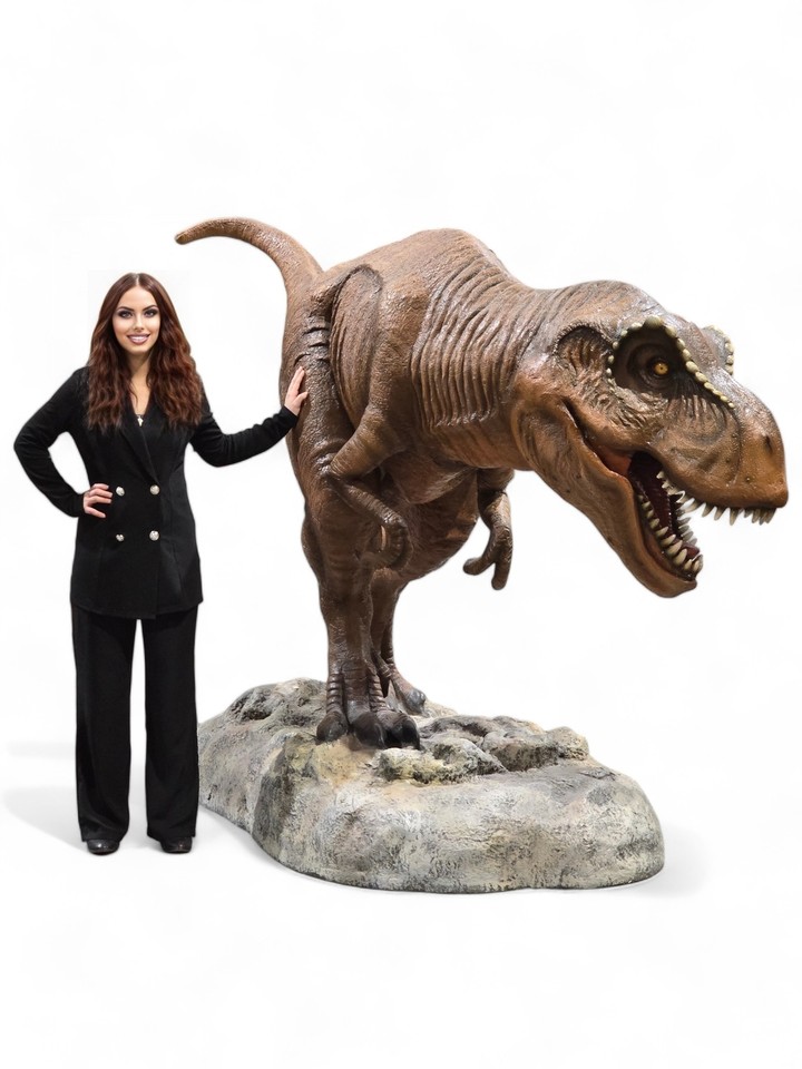 T-Rex Dinosaur Statue -Life Size10FT Long Jurassic Dino-Museum Quality ...