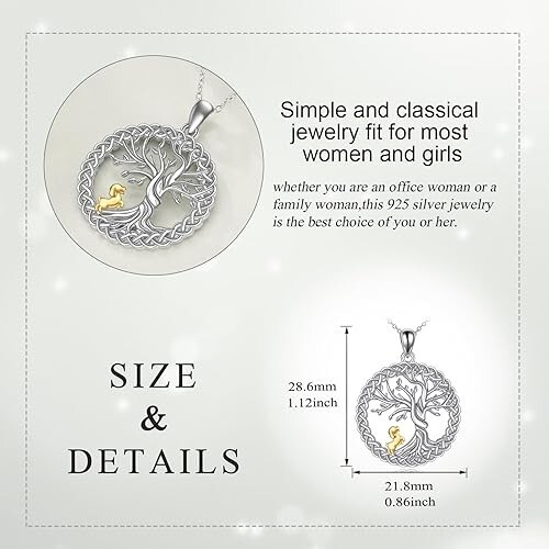 925 Sterling Silver Dog Tree of Life Pendant Necklace Jewelry Gift for ...